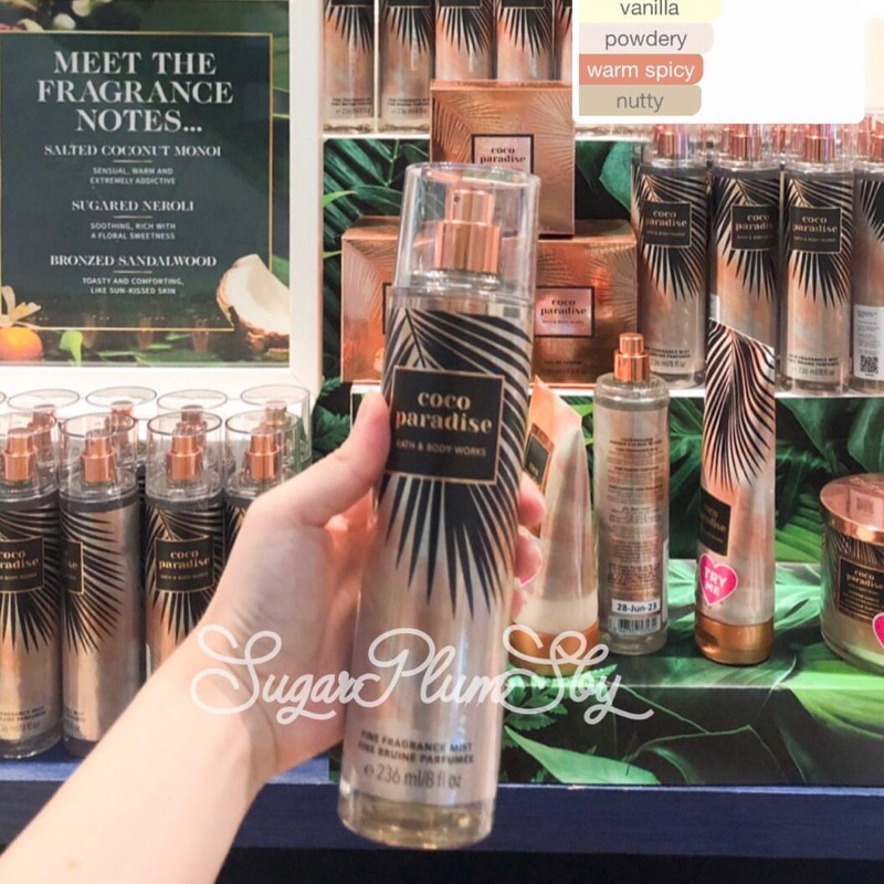 Jual Original BPOM COCO PARADISE Bath & Body Works Body Care: Body Mist ...