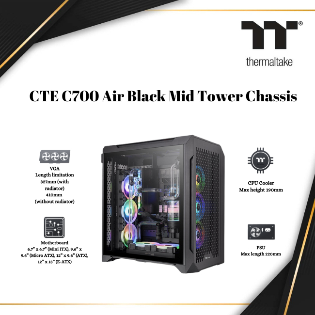 Cte C700 Air Mid Tower Chassis – MRQOI