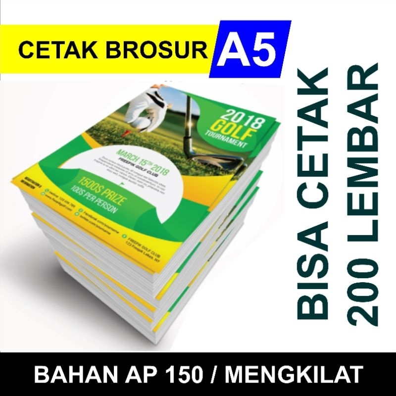 Jual cetak brosur leaflet pamflet uk. a5 (200 lembar) | Shopee Indonesia