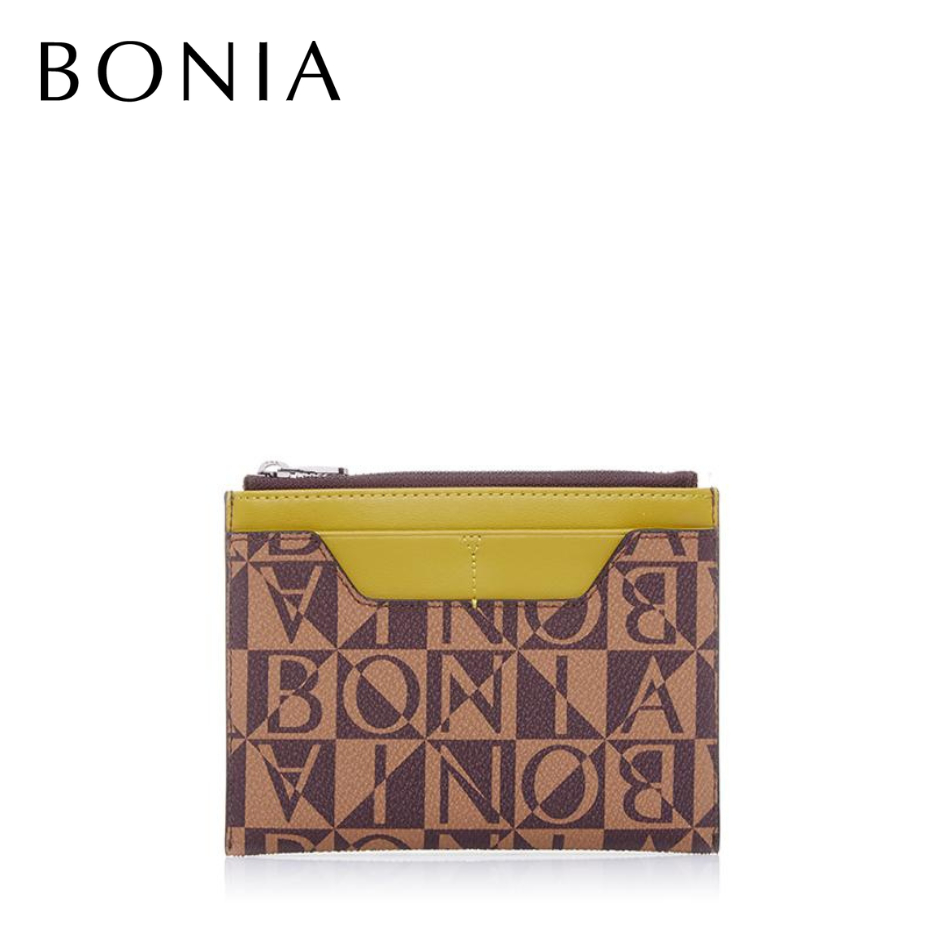 Jual BONIA - Monogram Card Holder Metalic Mustard | Shopee Indonesia