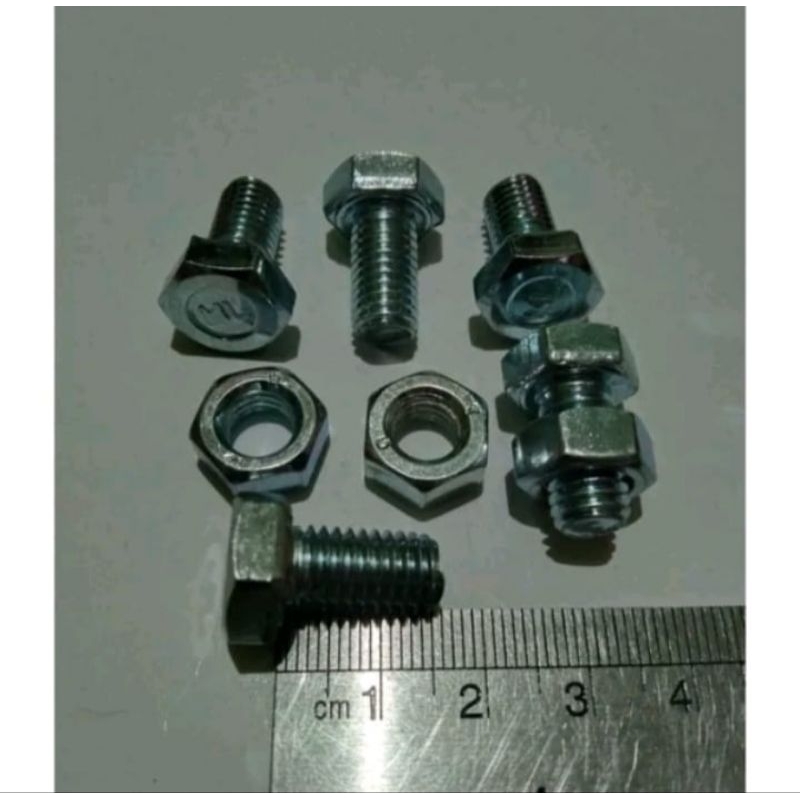 Jual BAUT MUR PUTIH BMP 8 X 15 MM / BAUT SIKU LOBANG ( KUNCI 13 ) | Shopee Indonesia