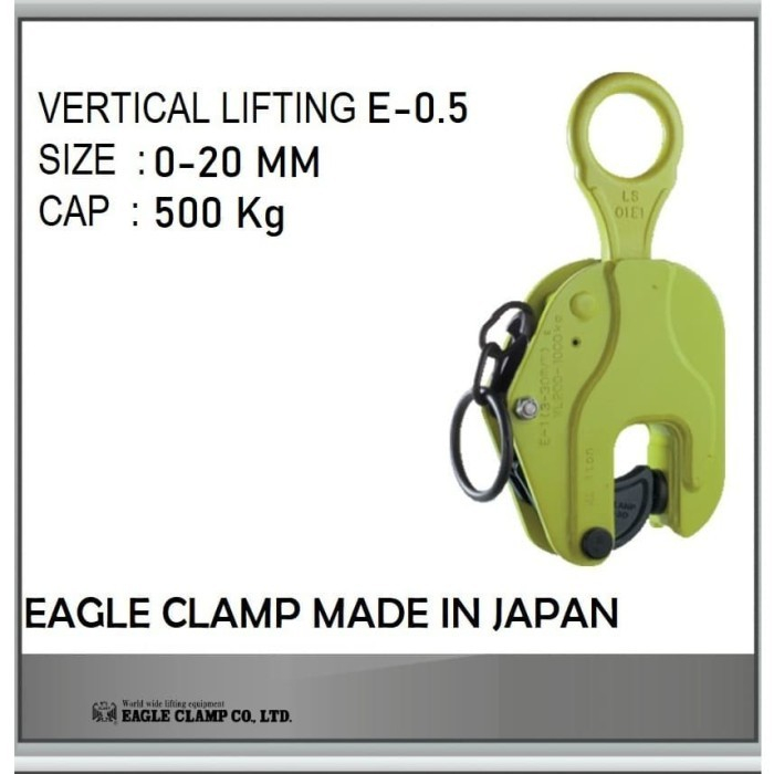 Jual Eagle Clamp 500kg 0 - 20mm Vertical Lifting Clamp 0.5 ton | Shopee Indonesia