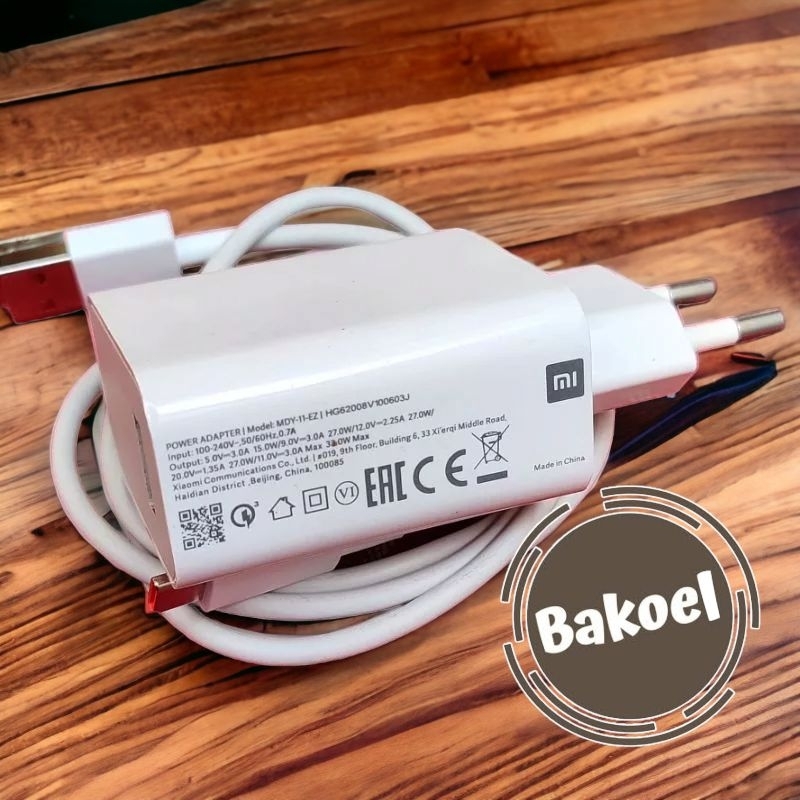 Jual Charger Redmi note 9 Pro 33w Lubang putih Original 1000% | Shopee ...