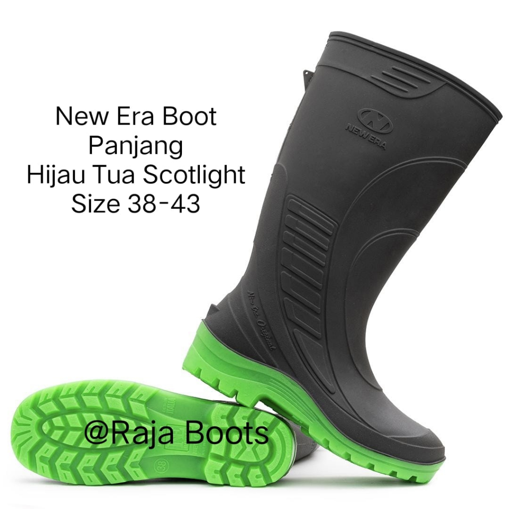 Jual Sepatu Boot Panjang New Era Hijau Tua Scotlight | Shopee Indonesia