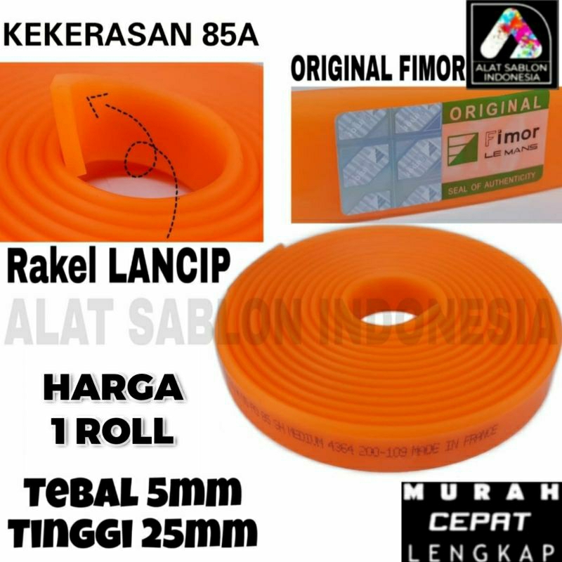 Jual KARET RAKEL SABLON FIMOR ORANGE LANCIP 25MMX5MM 1ROLL | Shopee ...