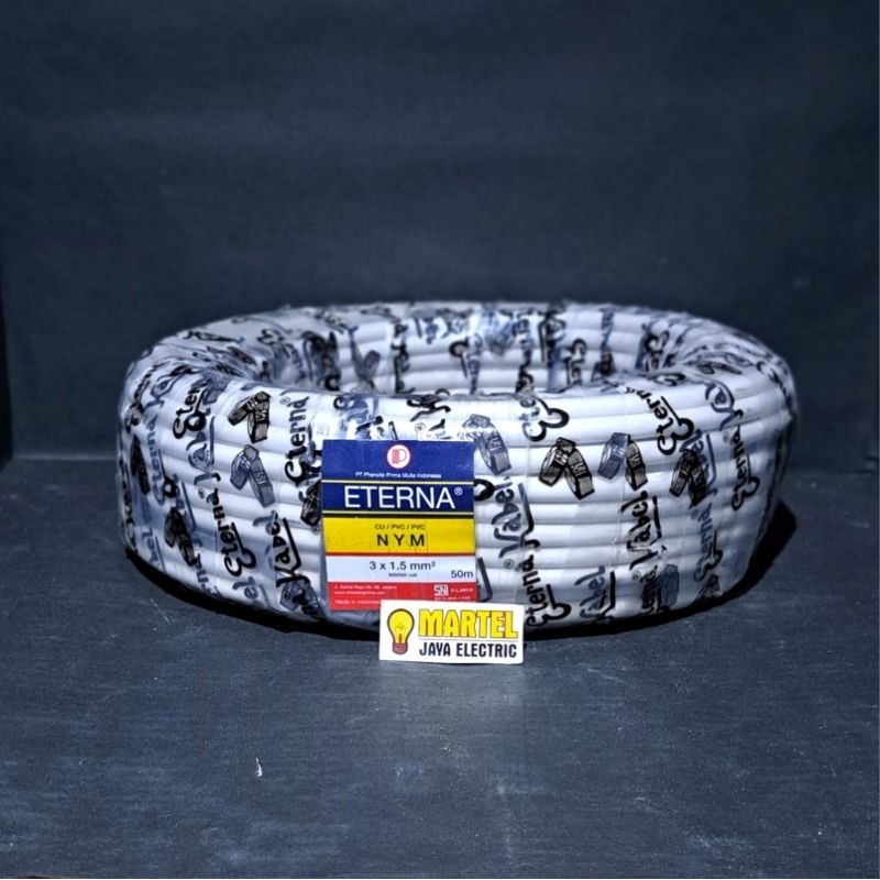 Jual Kabel listrik Nym 3x1,5mm ETERNA / kabel engkel [ ecer per 1 meter ] | Shopee Indonesia