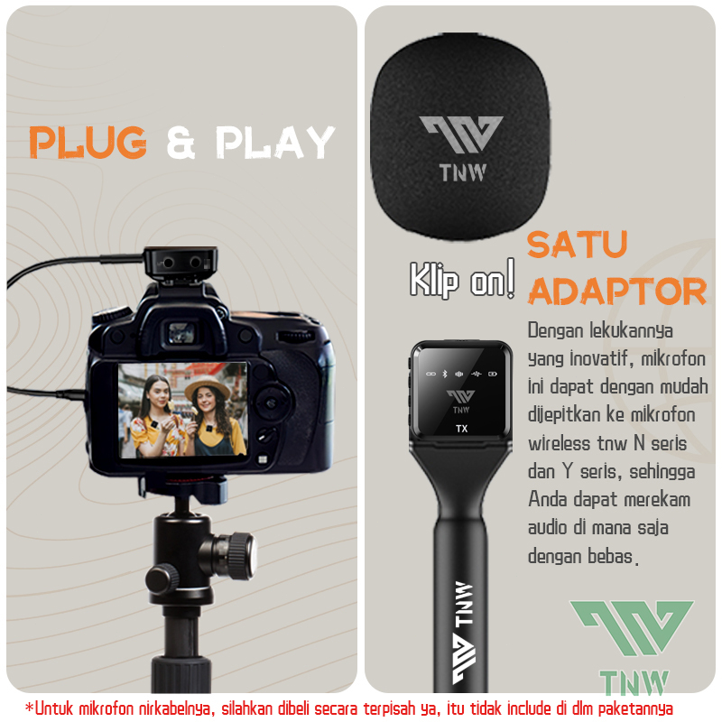 Jual TNW Microphone Interview Handle Interview GO Handheld Adapter ...