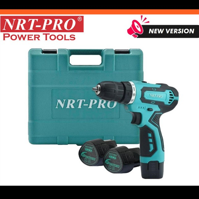 Jual NRT-PRO Mesin Bor Baterai Cordless Drill NRT PRO DC-330 10mm 12V ...