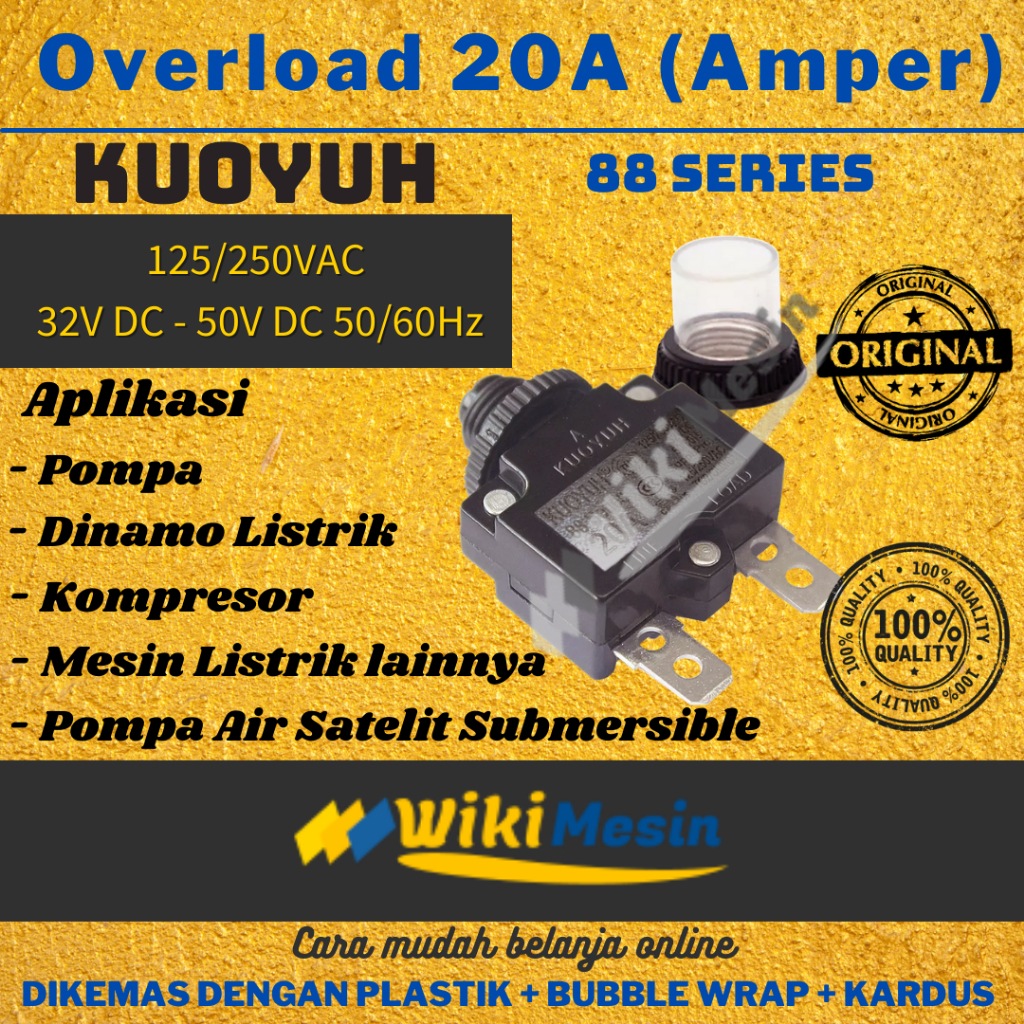 Jual Overload Pompa Air Satelit Sibel Submersibel 20A Merek Kuoyuh Seri ...