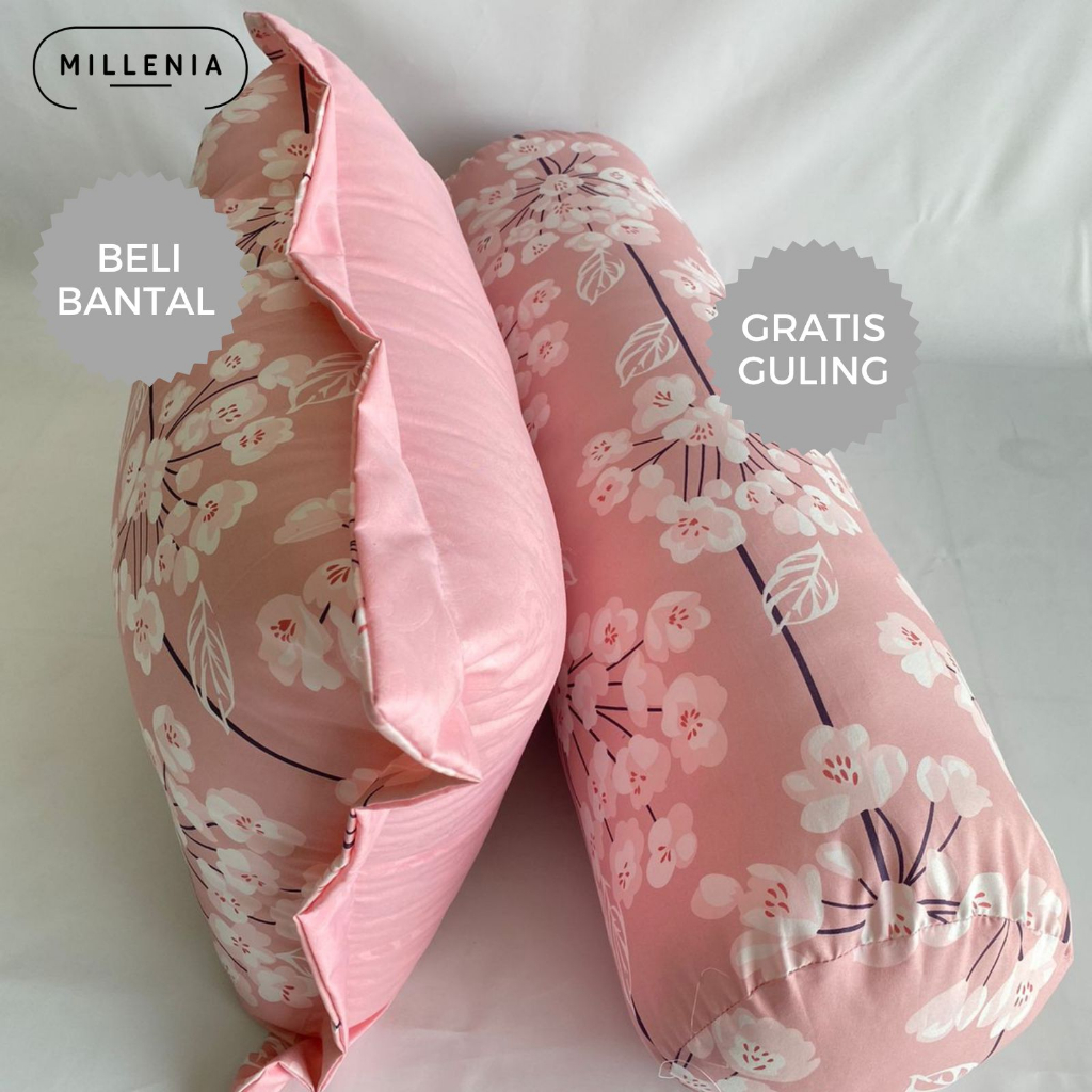 Jual Millenia Bantal Tidur Figura Motif (BONUS guling) Lembut double ...