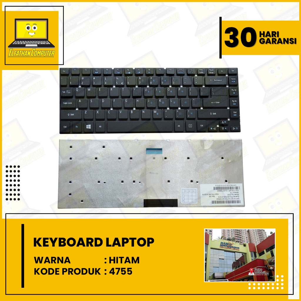 Jual Keyboard Laptop Acer 4755 E5-471 E1-410 E1-420 E1430 V3-471 Series ...