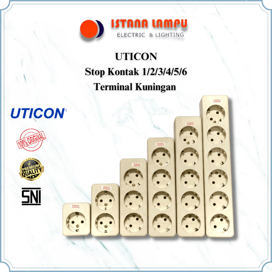 Jual UTICON STOP KONTAK ARDE 1-6 LUBANG/ TERMINAL KUNINGAN/ COLOKAN LISTRIK | Shopee Indonesia