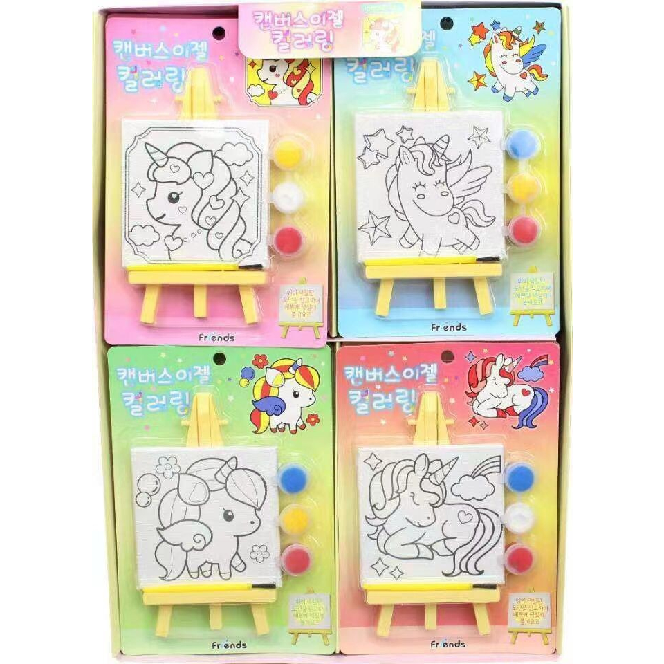 Jual Papan Kanvas Mini Kuas Cat DIY Kanvas Lukis Sketsa Gambar Siap ...