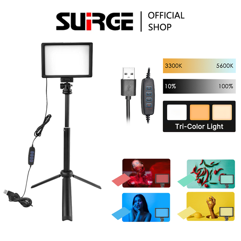 Jual SUIRGE Overhead Phone Stand + Led Lampu 6/8 inch USB Light Photography Dimmable 3300-5600K ...