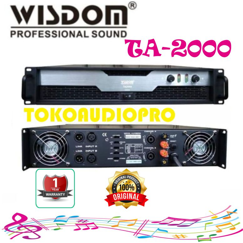Jual Power Wisdom TA2000 Professional Power Amplifier Widom Ta-2000 ...