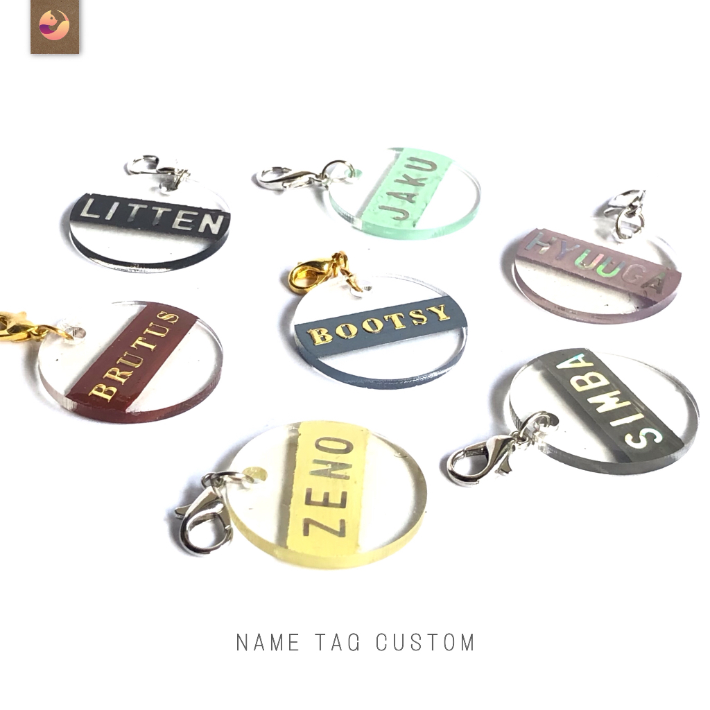 Jual Name tag custom untuk kalung kucing | Shopee Indonesia