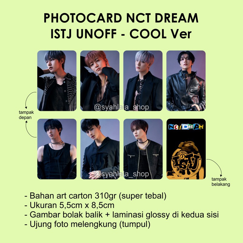 Jual Photocard NCT Dream ISTJ PC Premium | Shopee Indonesia