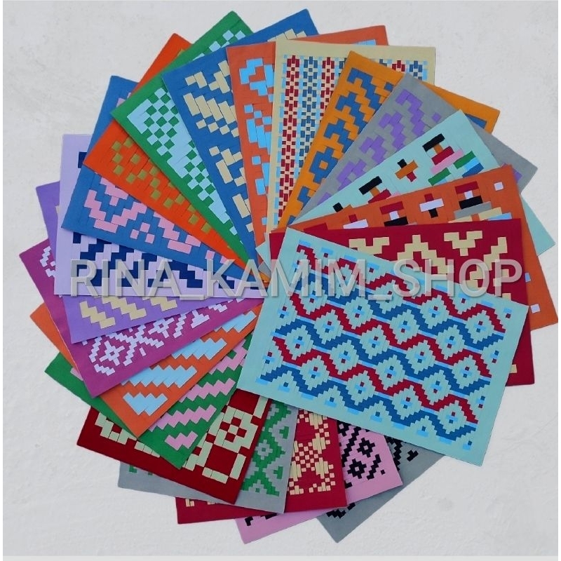 Jual Prakarya anyaman kertas siap jadi uk folio/F4 | Shopee Indonesia