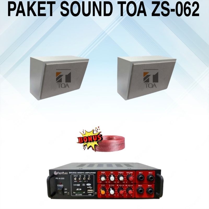 Jual PAKET SPEAKER TOA ZS-062 PAKET SOUND INDOOR DAN OUTDOOR SOUND CAFE ...