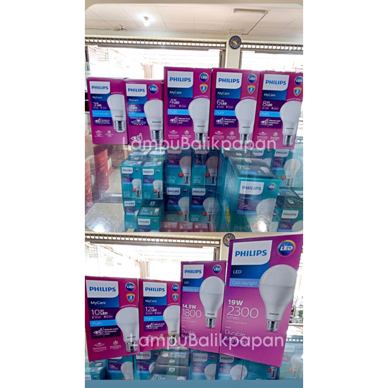 Jual Lampu LED Bulb merek Philips kotak ungu Warna putih 6500k | Shopee ...