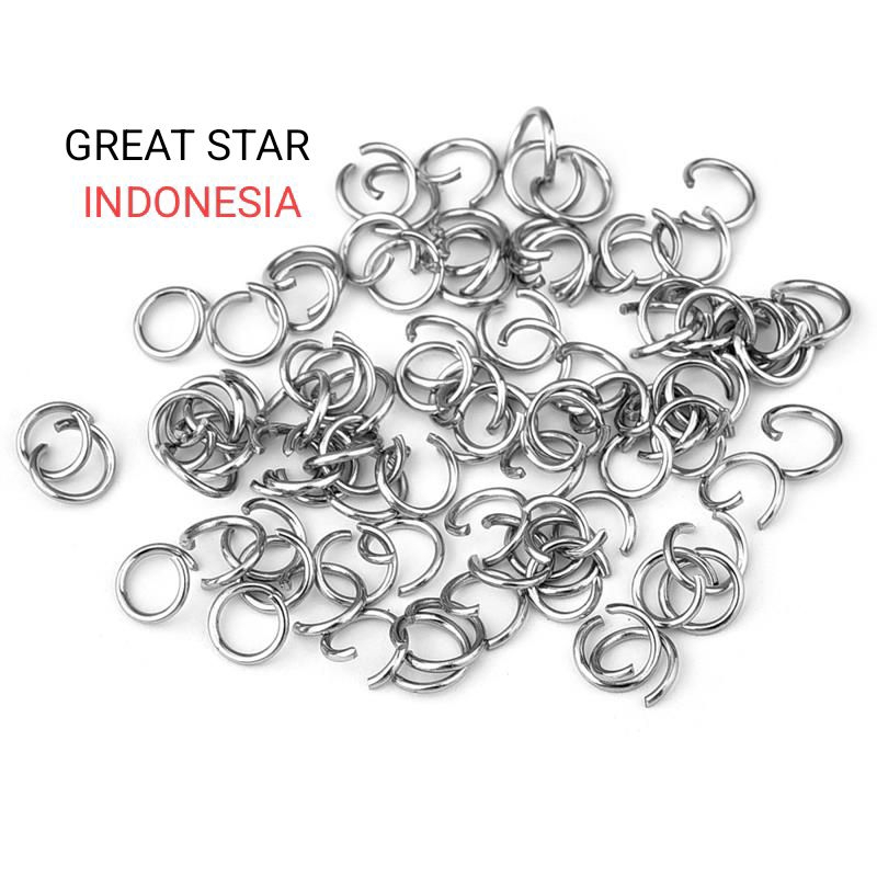 Jual RING O PENGAIT GANCI/RING JUMPER DIAMETER 8 MM KETEBALAN 2MM 100PCS/PAK | Shopee Indonesia