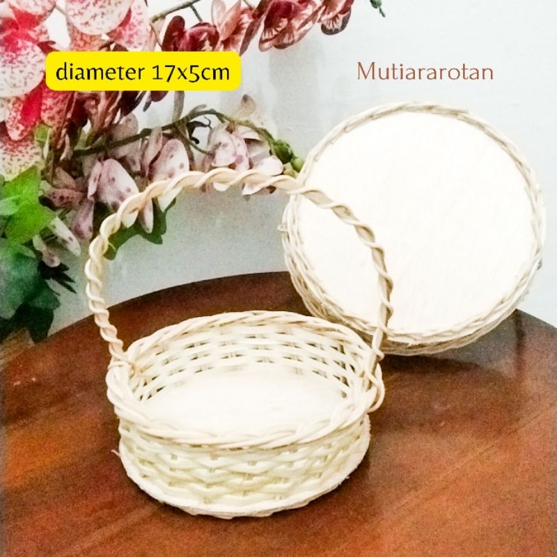 Jual keranjang parcel dan hampers pernikahan ukuran bulat 17x5cm ...