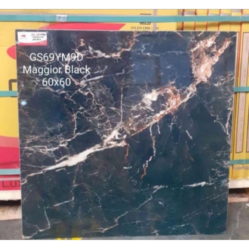 Jual Granit Lantai 60x60 Garuda tile Magior black Glazed Polished kw1 ...