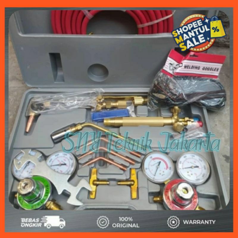 Jual Welding Cutting Equipment Set Oxygen Acetyline/Stang Las Potong ...