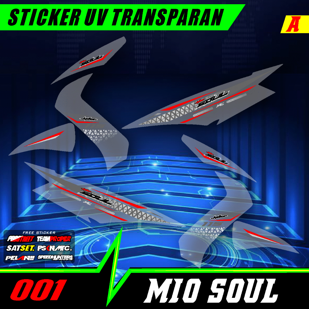 Jual STRIPING TRANSPARAN MIO SOUL VARIASI LIST MOTOR DESAIN MINIMALIS ...