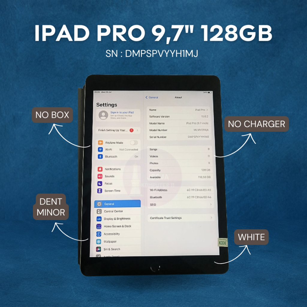 Jual IPAD PRO 9,7" 128GB WIFI ONLY SECOND MULUS WITH CASE KEYBOARD ...
