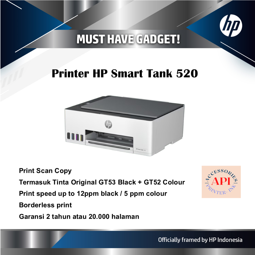 Jual Printer HP Smart Tank 520 - Print Scan Copy - Original Infus ...