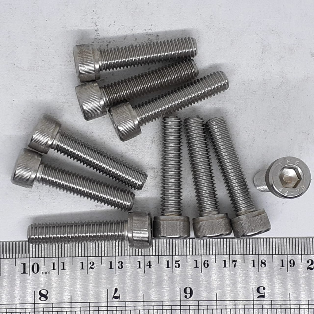 Jual BAUT L M8X35 STAINLESS M8 X 35 SS SUS 304 KUNCI L6 BAUT 13 PANJANG 3,5CM 3,5 CM HEAD SOCKET ...