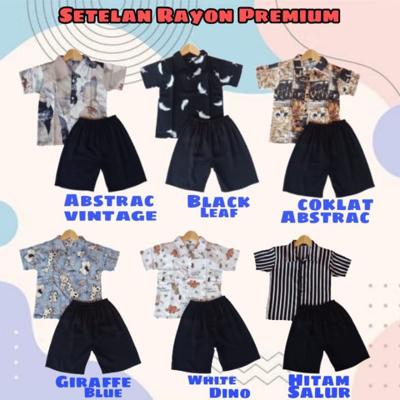 Jual Oneset Rayon Anak Murah Set Daily Wear Anak Setelan Anak Rayon ...