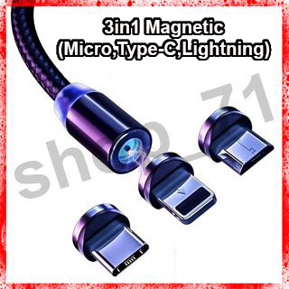 Jual [S71] Magnetic 3in1 Kabel Data Straight (Micro USB/iPhone/Type C ...