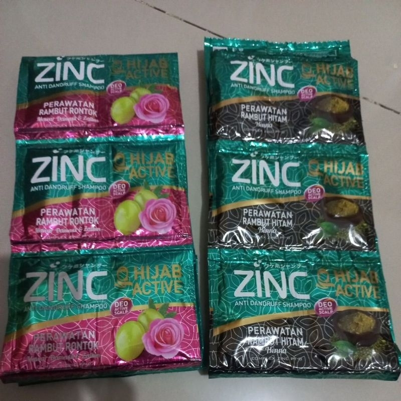Jual SHAMPOO ZINC HIJAB ACTIVE SACET ISI 12SACET | Shopee Indonesia