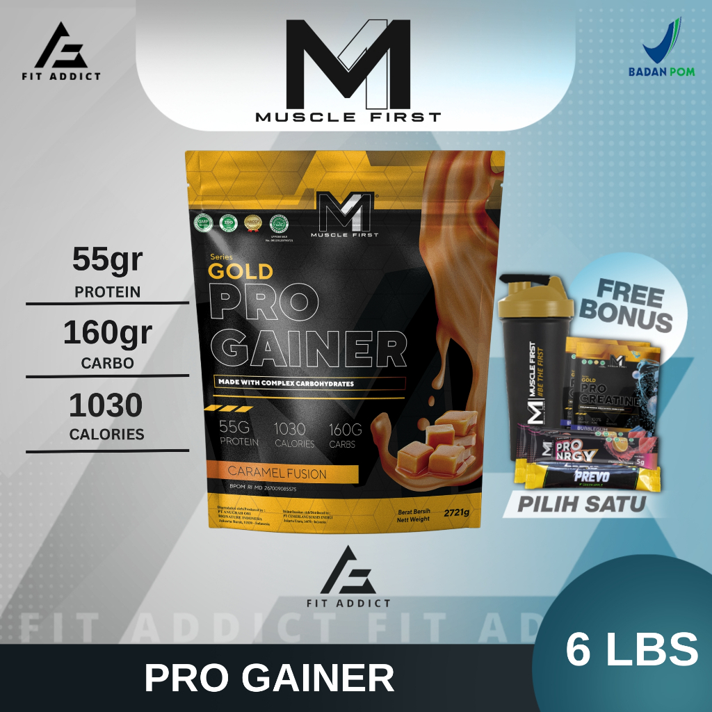 Jual M1 MUSCLE FIRST GOLD PRO GAINER 6 LBS 6LBS 6 LB 6LB GAINER PROTEIN ...