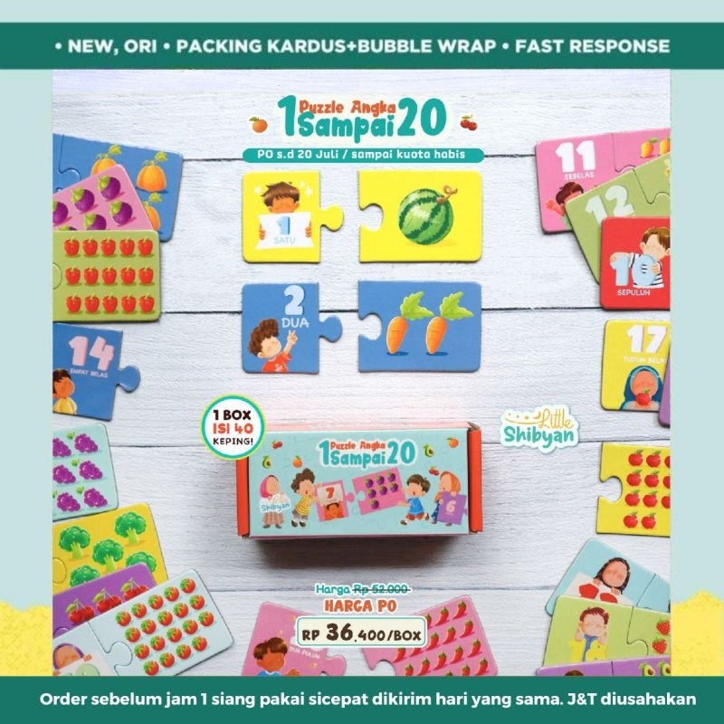 Jual Puzzle Angka 1-20 Ahlan | Shopee Indonesia
