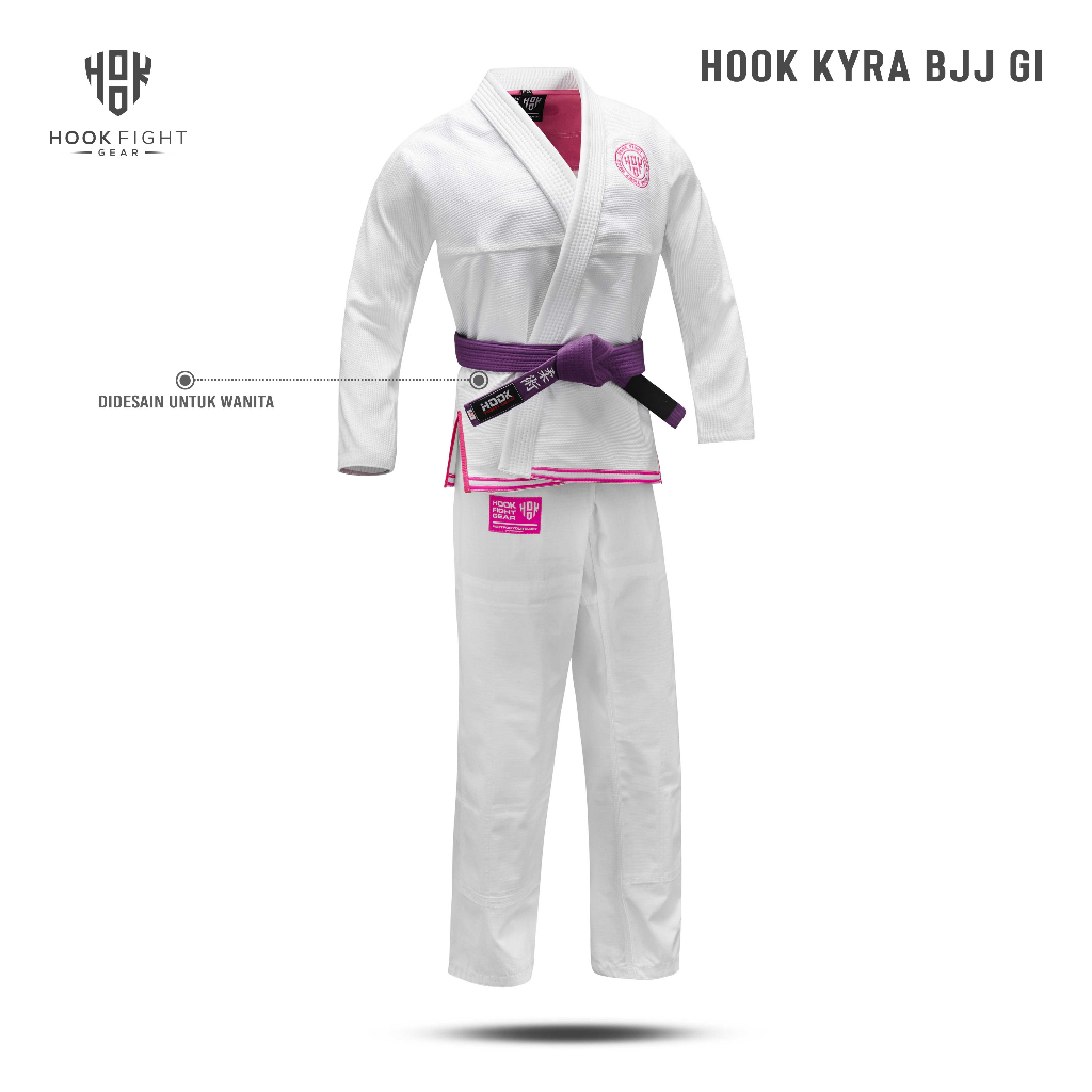 Jual Gi Jiujitsu BJJ Hook Gi Wanita Pink Baju Jujitsu Female Jiu Jitsu ...