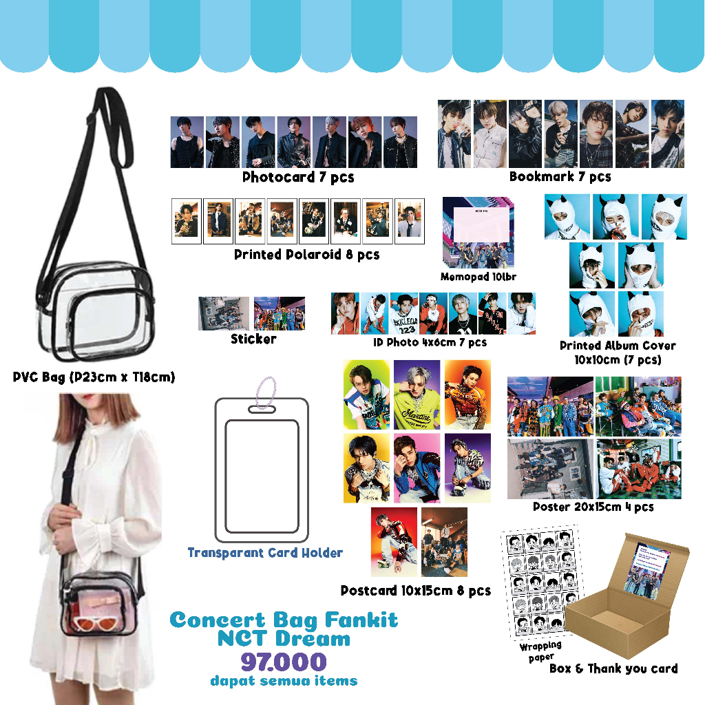 Jual Concert Bag Fankit NCT Dream - PVC Bag - Fankit - Card Holder ...