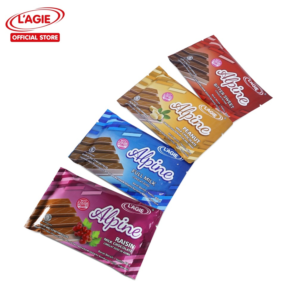 Jual Lagie Alpine Coklat 60gr Batang, Cokelat L'agie Alpin Milk ...