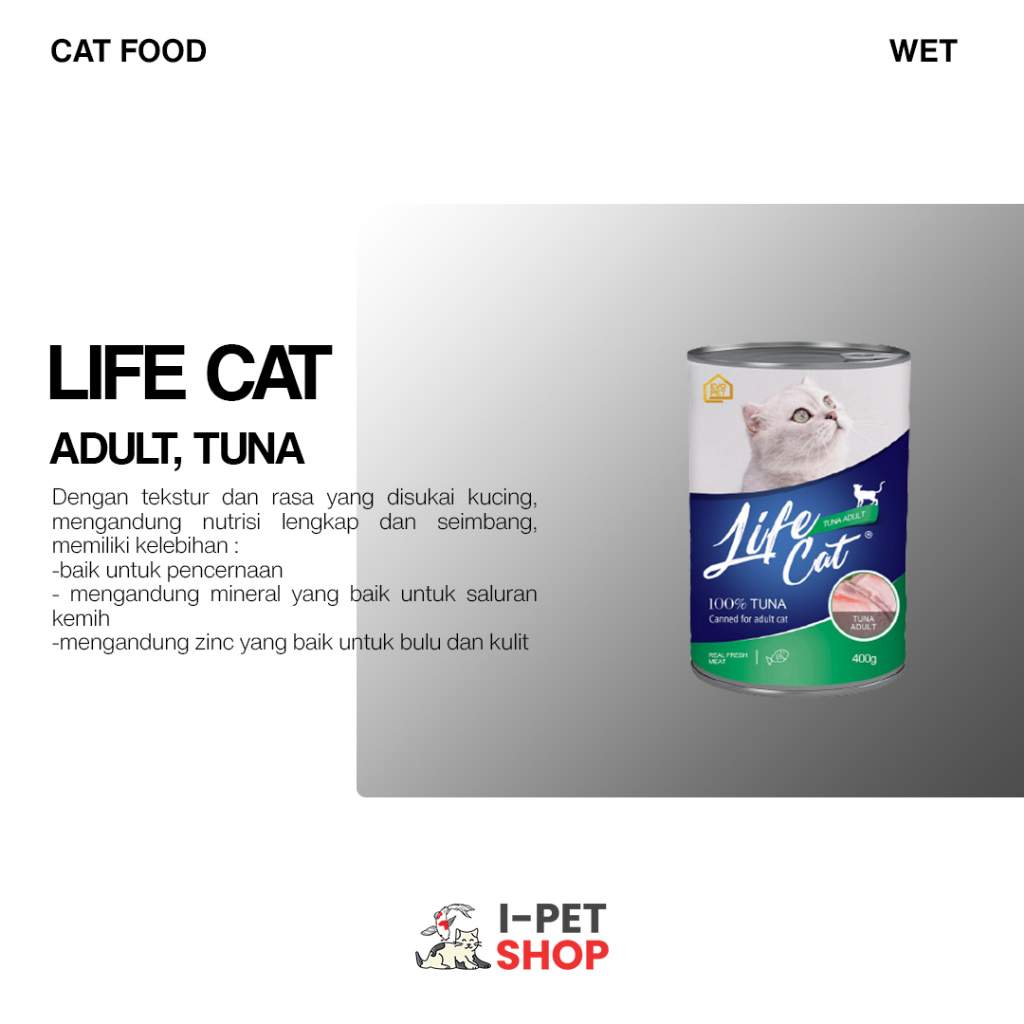 Jual Life Cat Kaleng Adult Tuna | Shopee Indonesia