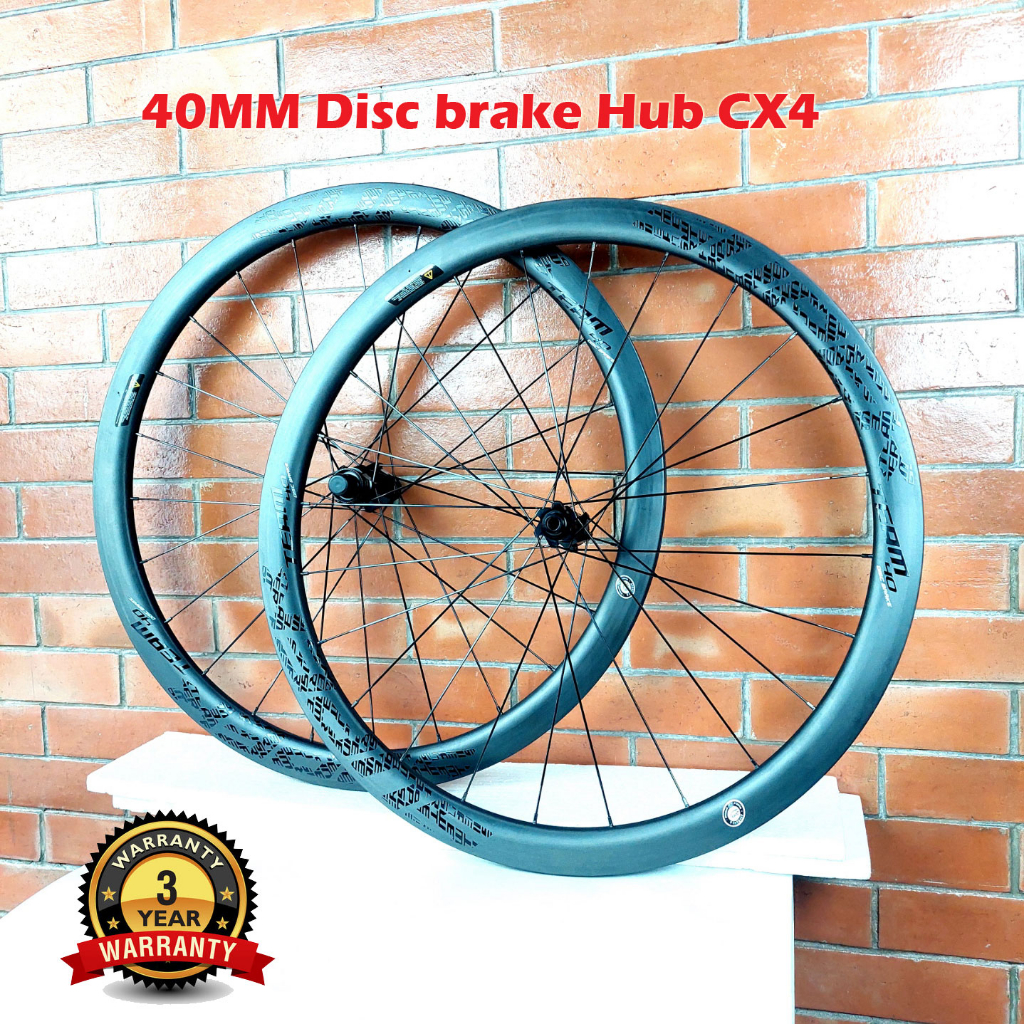 Jual Superteam Disc Brake Thru Axle 40mm Carbon Clincher Wheelset Road ...