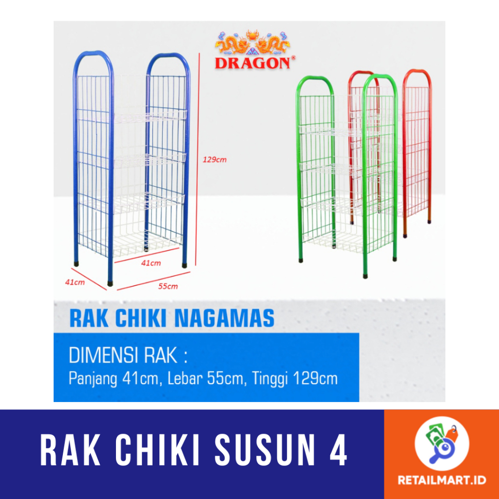 Jual RAK CHIKI/SNACK/SERBAGUNA JUMBO SUSUN 4 | Shopee Indonesia