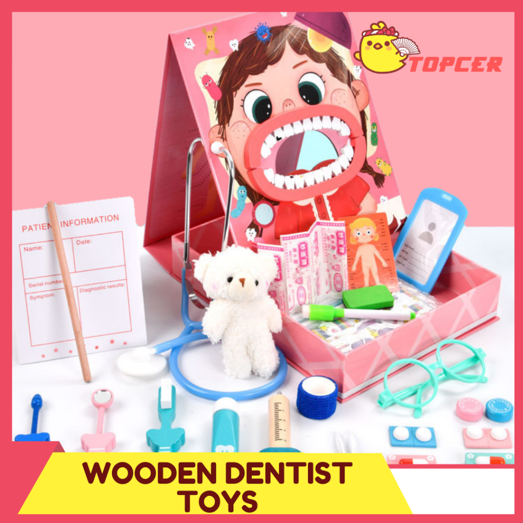 Jual Mainan Dokter Dokteran Dokter Gigi Dentist Belajar Sikat Gigi - Belajar Tentang Gigi Wooden ...