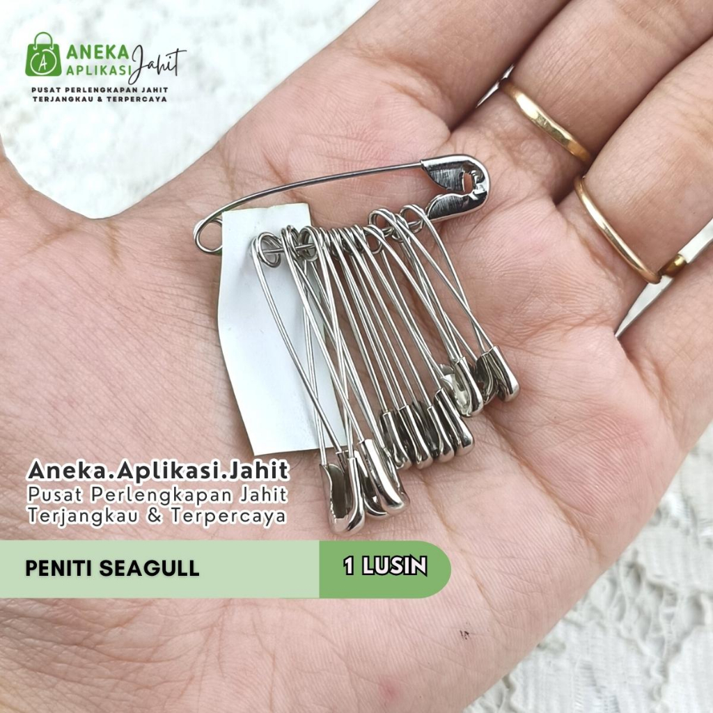 Jual 3 LUSIN PENITI SET TIGER / SAFETY PINS SEAGULL VARIAN UKURAN (36 ...
