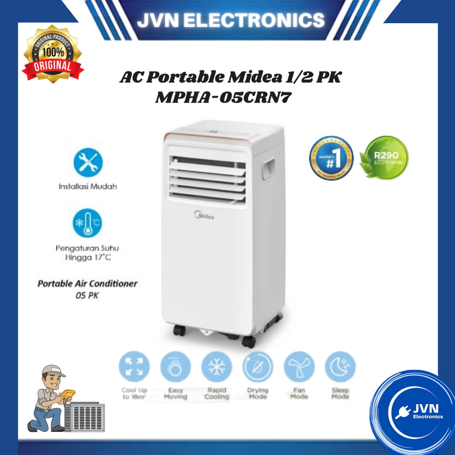 Jual AC Portable Midea 1/2 PK MPHA-05CRN7 | Shopee Indonesia