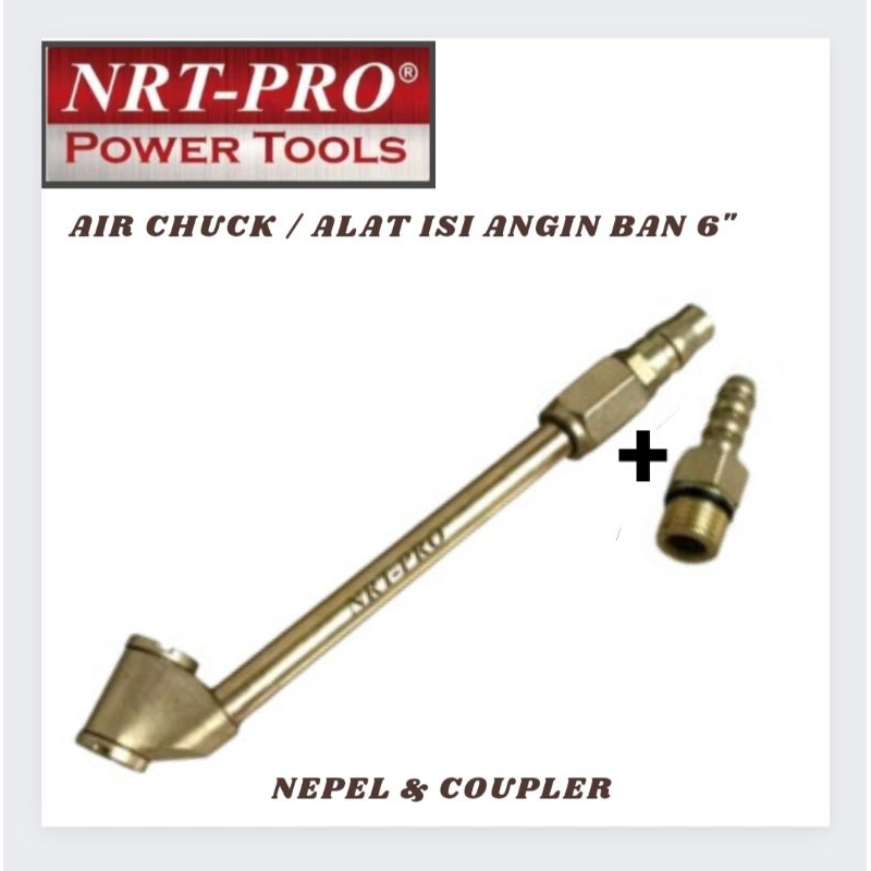 Jual Air Chuck Tire Chuck Alat Isi Angin Ban 6" Nepel & Coupler NRT PRO ...