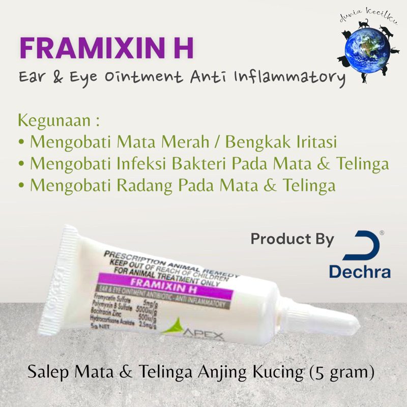 Jual Framixin H Eye & Ear Ointment - Salep Mata Telinga Kucing Anjing ...