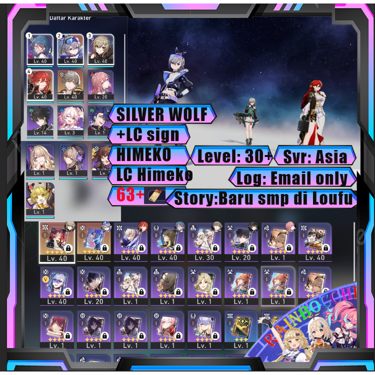 Jual HSR SILVER WOLF Akun Honkai Star Rail Starter / Mid | Shopee Indonesia