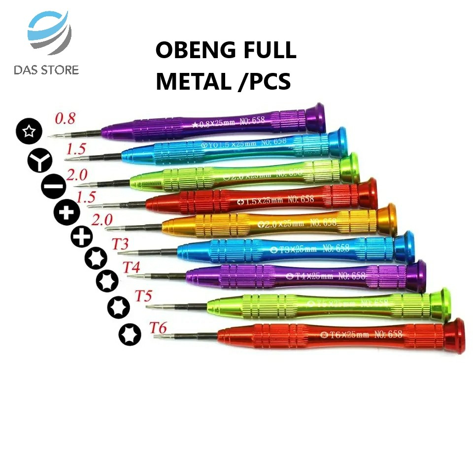 Jual Obeng satuan besi high density T2 T3 T4 T5 0.6Y 0.8 cross 1.5 plus ...